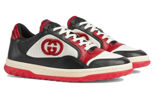 Gucci Mac80 Embroidered Sneakers - Black/white/red