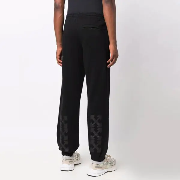 Off-White Fw21 Arrow Logo Pattern Sports Pants/trousers/joggers - Black