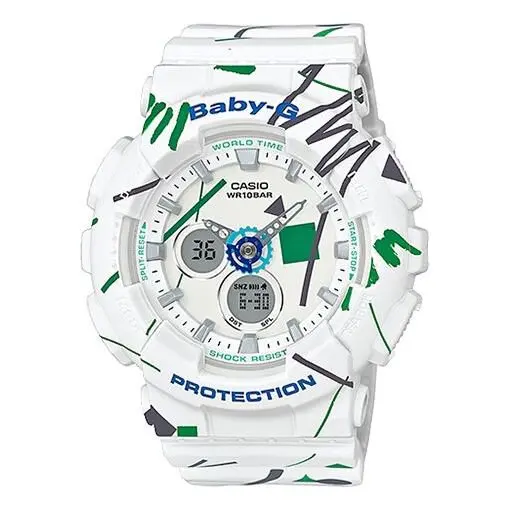 Casio Baby-g Ba-120sc-7a Retro/classic/water Proof Watch - White
