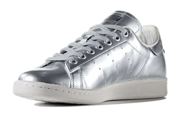 Adidas Stan Smith Metallic Silver Low Top Sneakers