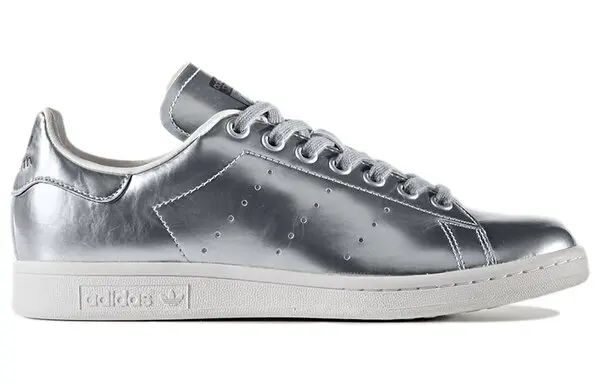 Adidas Stan Smith Metallic Silver Low Top Sneakers - Silver/white