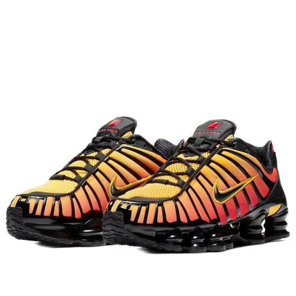 Nike Shox Tl "sunrise Gradient" Sneakers - Orange/red/black