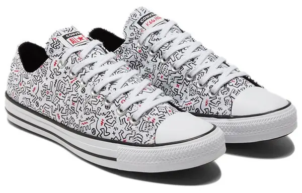 CONVERSE Keith Haring X Chuck Taylor All Star Low 'dancing Figures' Sneakers - White/black