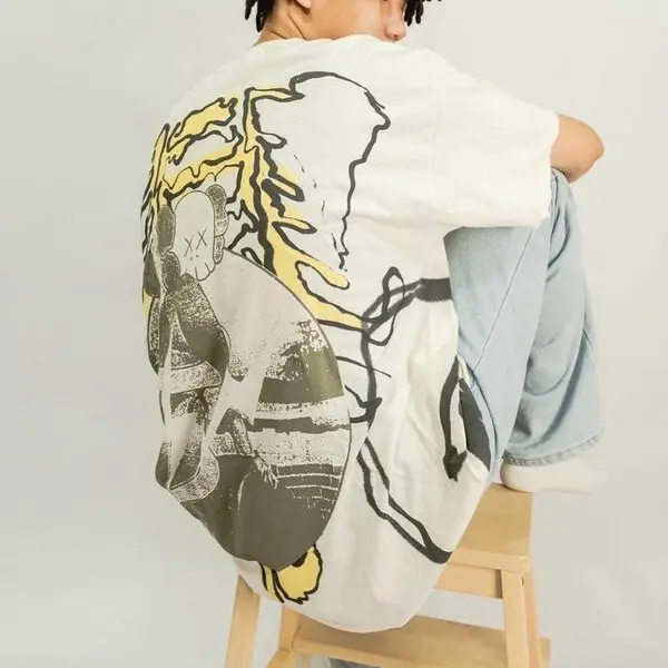 TRAVIS SCOTT Cactus Jack X Kaws For Fragment Tee 'vintage Wash