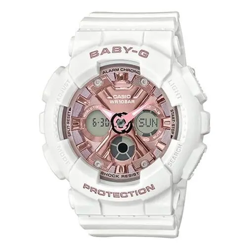Casio Baby-g Analog-digital Watch - White/pink