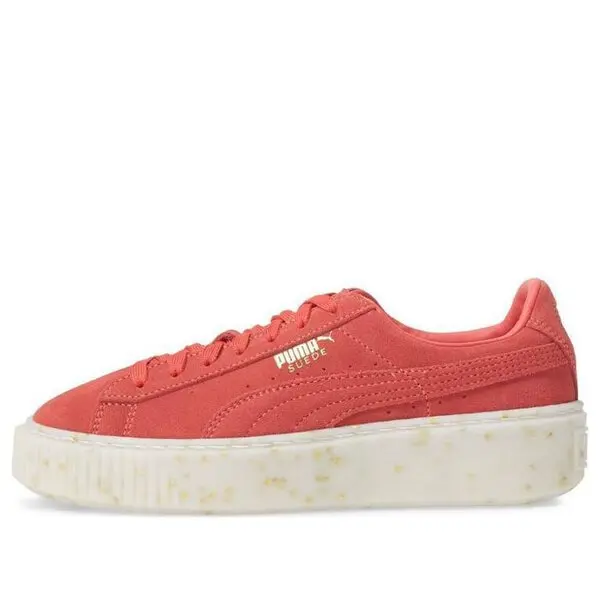 PUMA Suede Platform Board Shoes - Red/white