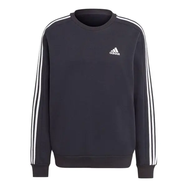 Adidas Essentials Fleece 3-stripes Sweatshirt - Black