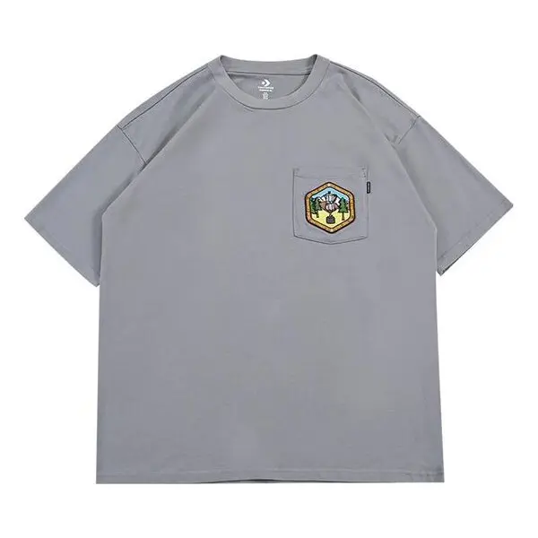 CONVERSE Pocket Logo T-shirt Asia Sizing - Grey