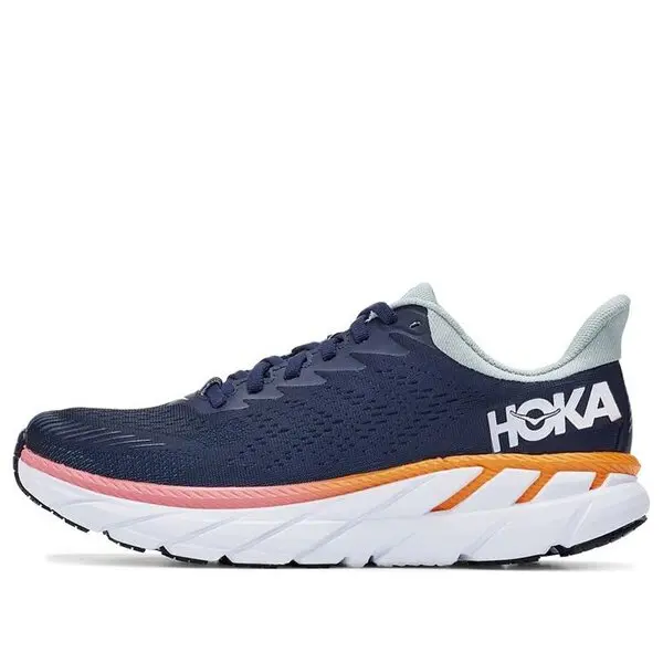 Hoka One One Clifton Athletic Sneakers - Blue/orange