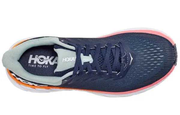 Hoka One One Clifton Athletic Sneakers - Blue/orange