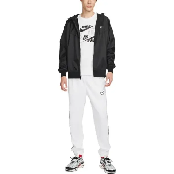 Nike Logo Printing Round Neck Short Sleeve White T-shirt