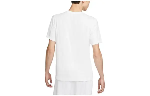Nike Logo Printing Round Neck Short Sleeve White T-shirt