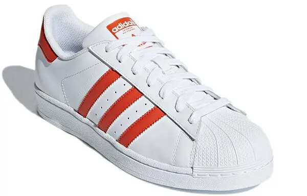 Adidas Superstar Sneakers - White/orange