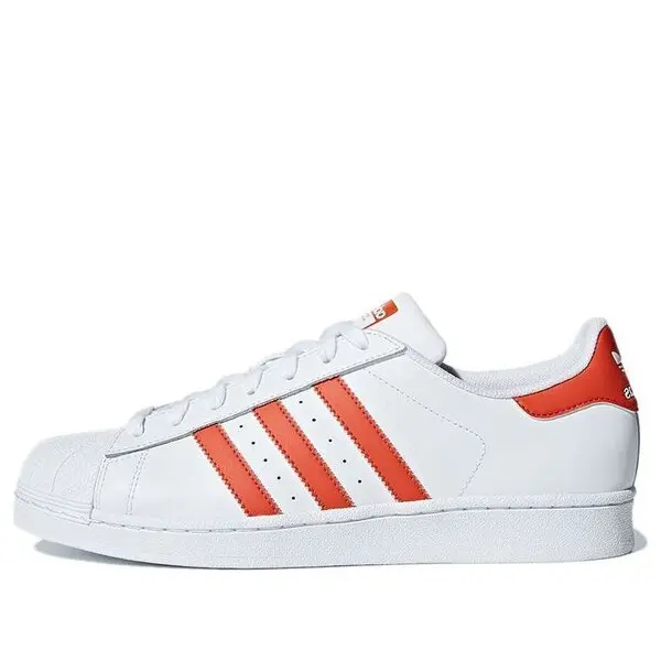 Adidas Superstar Sneakers - White/orange