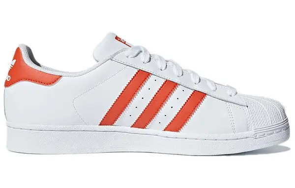 Adidas Superstar Sneakers - White/orange