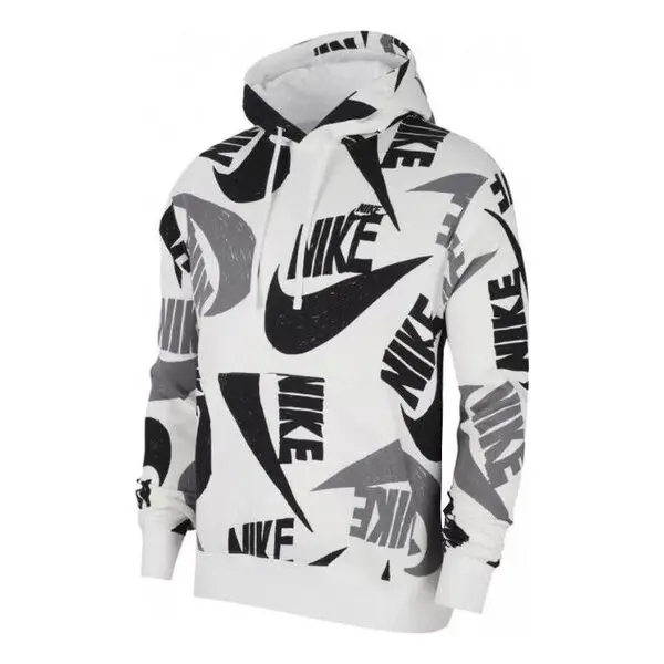 Nike Club Pullover Hoodie - White/black