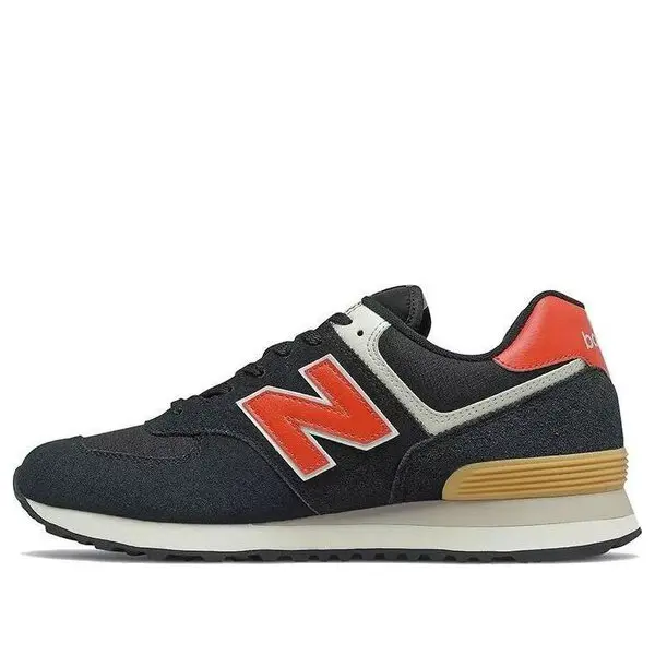 NEW BALANCE 574 Lace-up Athletic Sneakers - Black/red