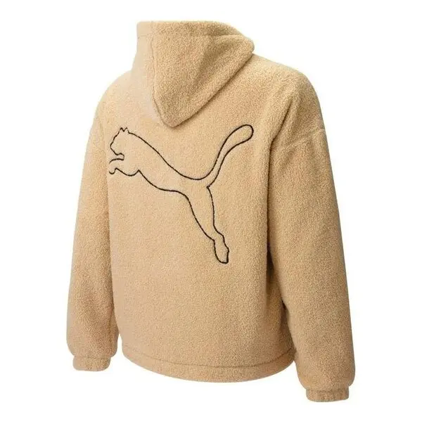 PUMA Emb Sherpa Jacket - Beige/black