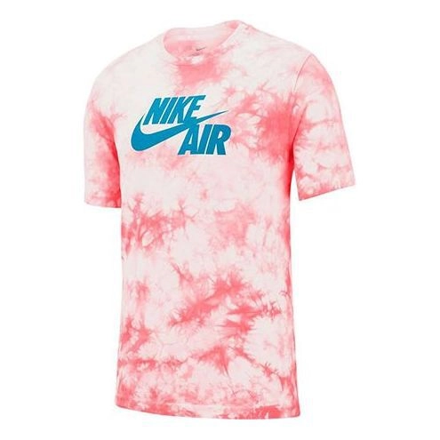 Nike Tie Dye Logo Printing Splash Ink Short Sleeve - Pink