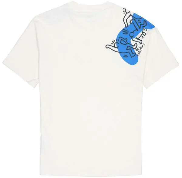 Adidas X Keith Haring Crossover Ss22 Cartoon Pattern Printing Round Neck Short Sleeve White