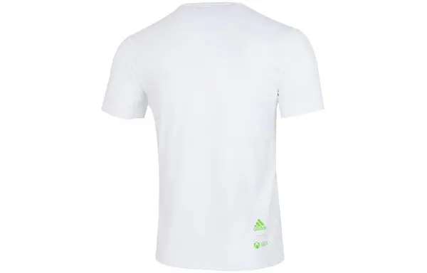 Adidas Casual Breathable Printing Round Neck Short Sleeve White