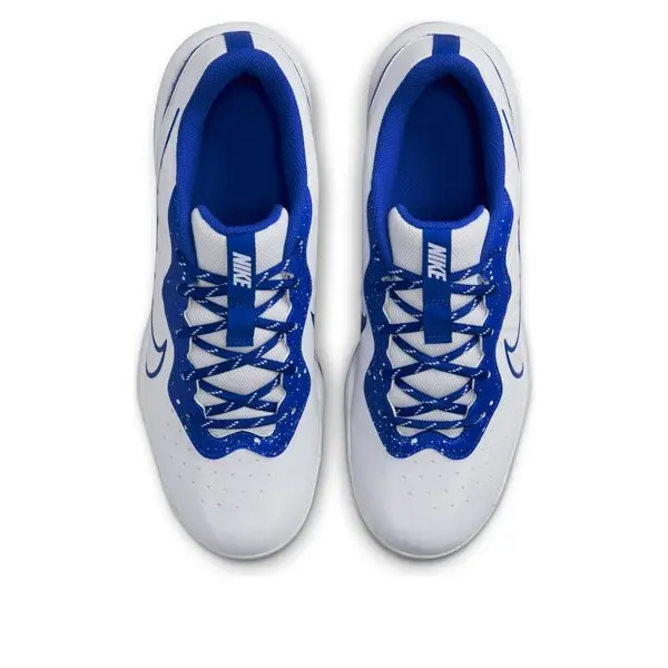 Nike Alpha Huarache Varsity 4 Low Athletic Cleats - White/hyper Royal