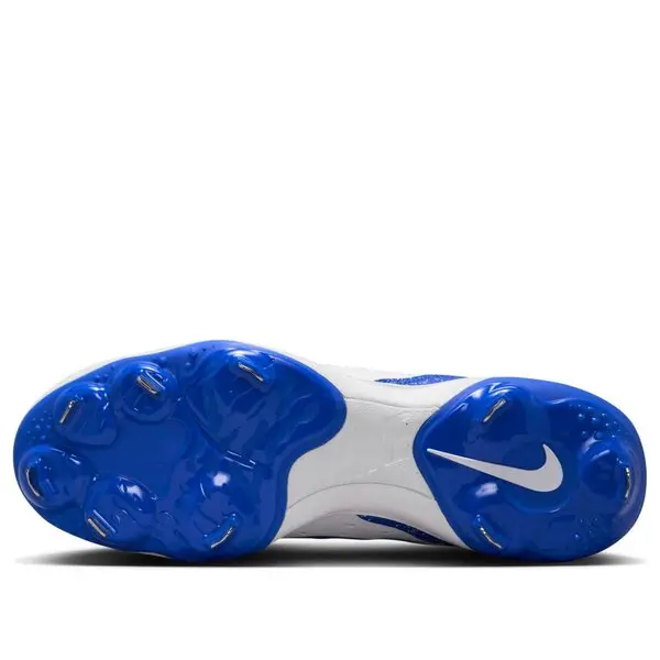 Nike Alpha Huarache Varsity 4 Low Athletic Cleats - White/hyper Royal