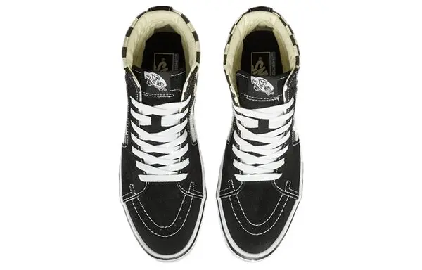 VANS Sk8-hi Lite White Checkerboard High Top Sneakers