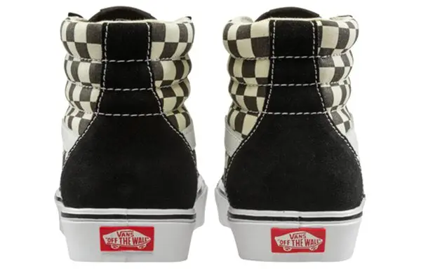 VANS Sk8-hi Lite White Checkerboard High Top Sneakers