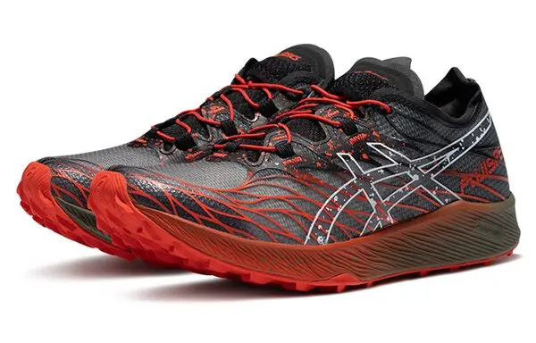 Asics Fujispeed Trail Running Sneakers - Black/red