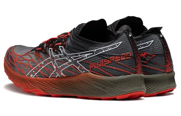 Asics Fujispeed Trail Running Sneakers - Black/red