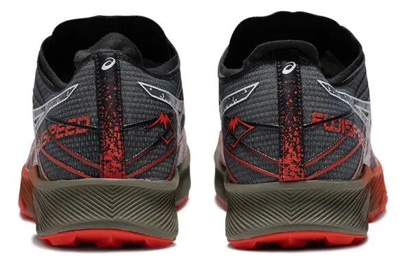 Asics Fujispeed Trail Running Sneakers - Black/red
