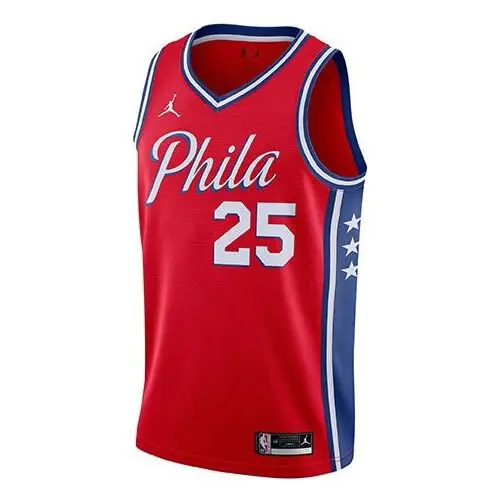 JORDAN Philadelphia 76ers Ben Simmons Basketball Jersey - Red