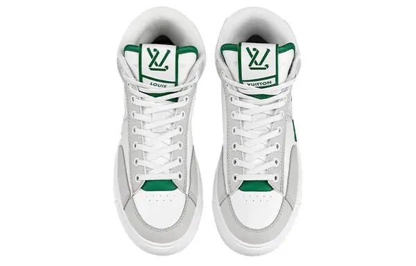 LOUIS VUITTON Charlie Ankle Sneakers - White/grey/