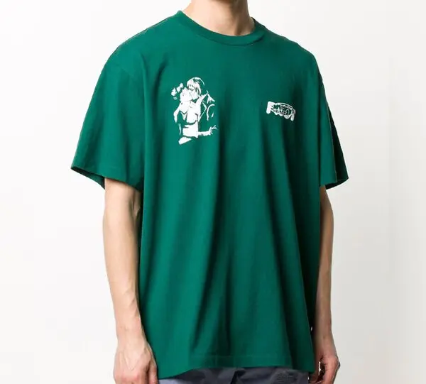 Off-White Kiss 21 Logo Loose Fit Short Sleeve T-shirt