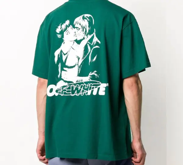 Off-White Kiss 21 Logo Loose Fit Short Sleeve T-shirt
