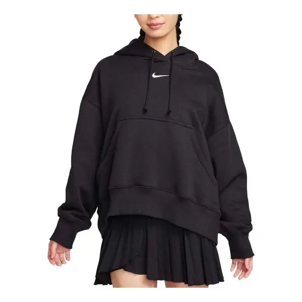 Nike Phoenix Fleece Oversized Pullover Hoodie - Black/sail
