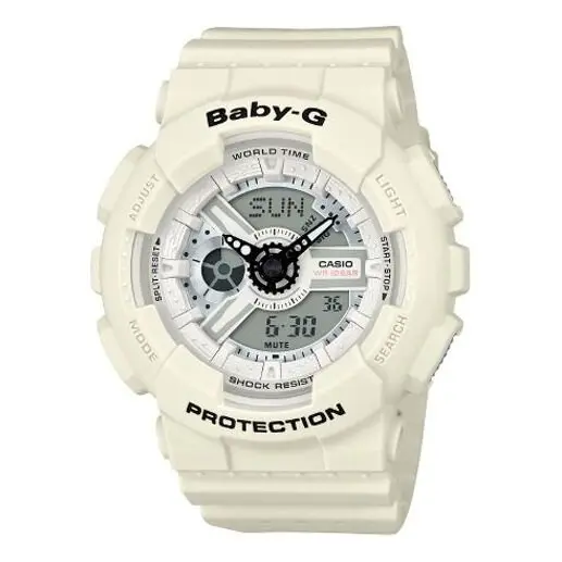 Casio Baby-g Ba-110pp-7a Classic Waterproof Watch - White