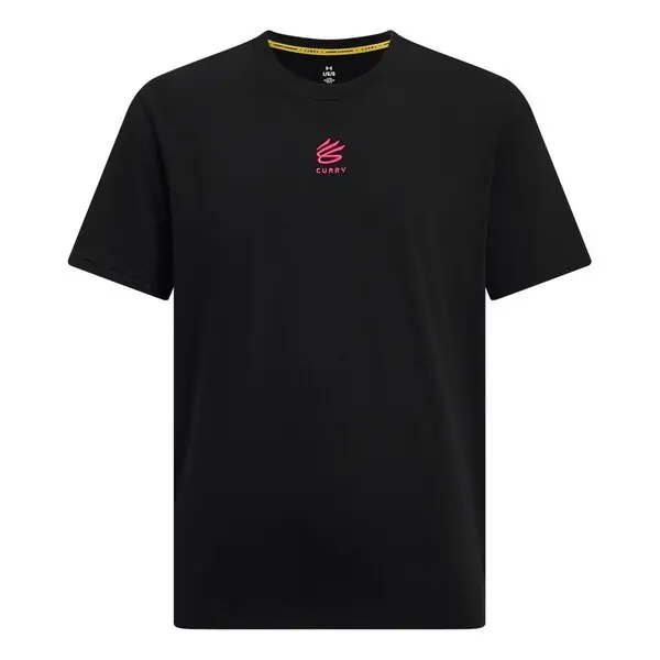 Under Armour Curry Tour Graphic T-shirt 'black Pink - Black/pink