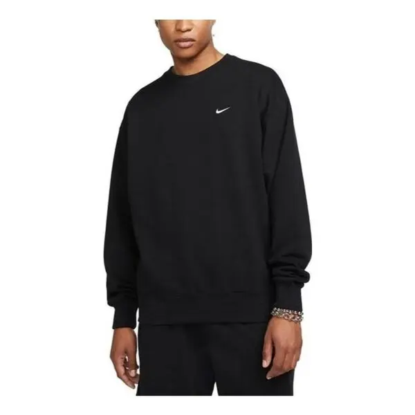Nike Solo Swoosh Crewneck Sweatshirt - Black