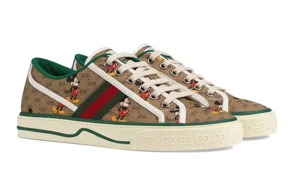 Gucci Disney X Tennis 1977 Mickey Mouse Sneakers - Brown