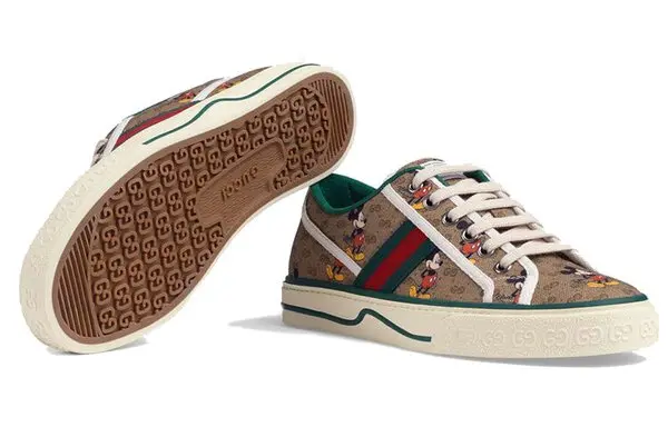 Gucci Disney X Tennis 1977 Mickey Mouse Sneakers - Brown