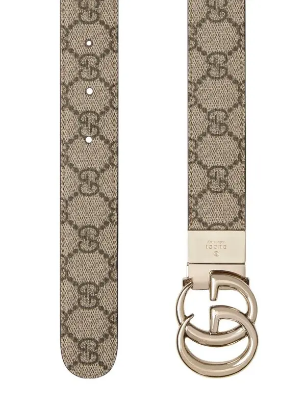 Gucci Gg Marmont Reversible Belt - Beige