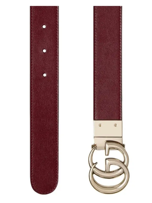 Gucci Gg Marmont Reversible Belt - Beige