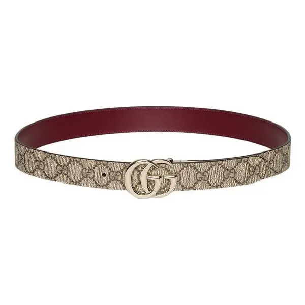 Gucci Gg Marmont Reversible Belt - Beige