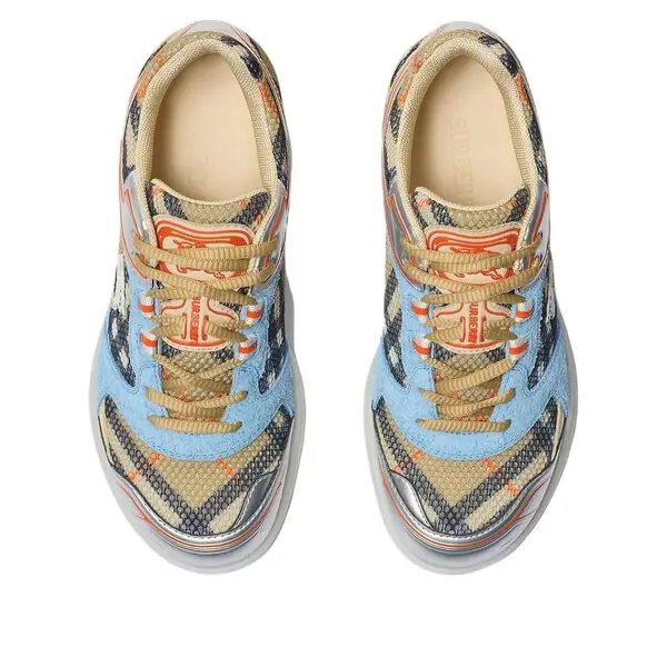 Burberry 25 Check Matrix Sport Sneakers - Blue