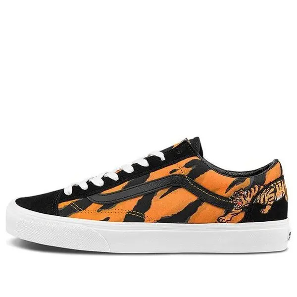 VANS Style 36 Low-top Sneakers With Embroidered Tiger Detail - Black/orange