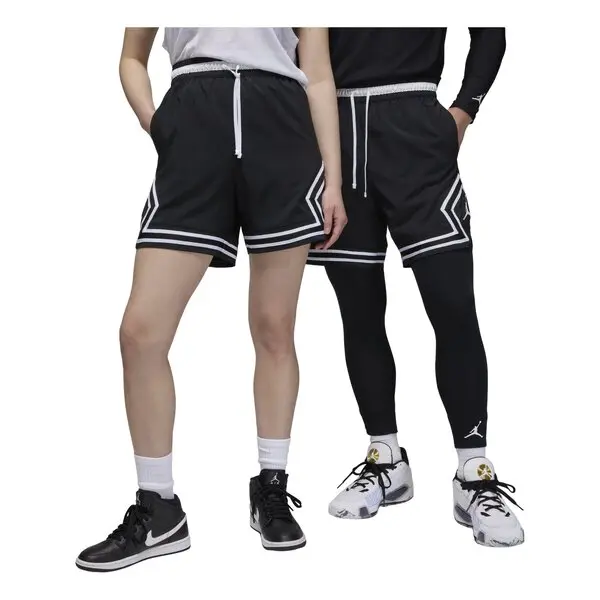 JORDAN Dri-fit Woven Diamond Shorts - Black/white