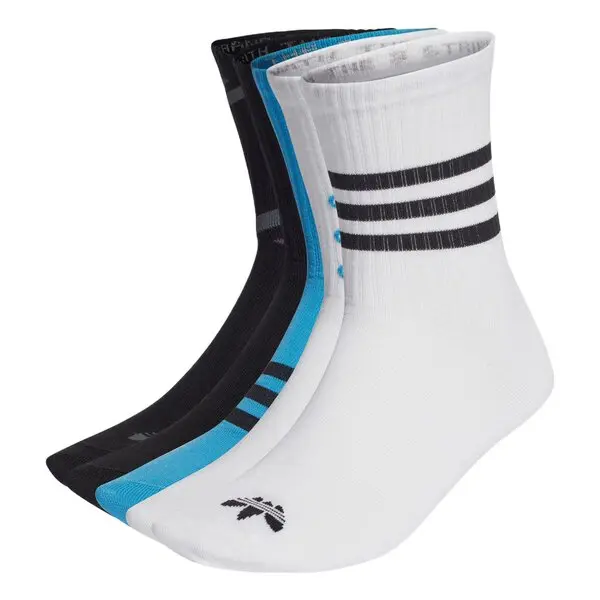 Adidas Originals Stripe Logo Knit Sports Socks Pack Of 3 - Default Color