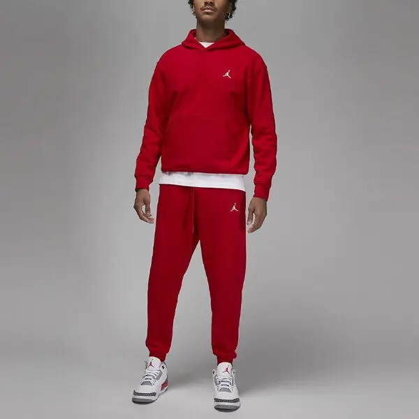 JORDAN Air Fleece Pullover Hoodie - Red